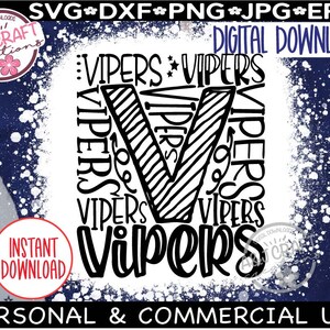 Vipers SVG, Vipers Typography, Vipers Football Svg, Vipers School ...