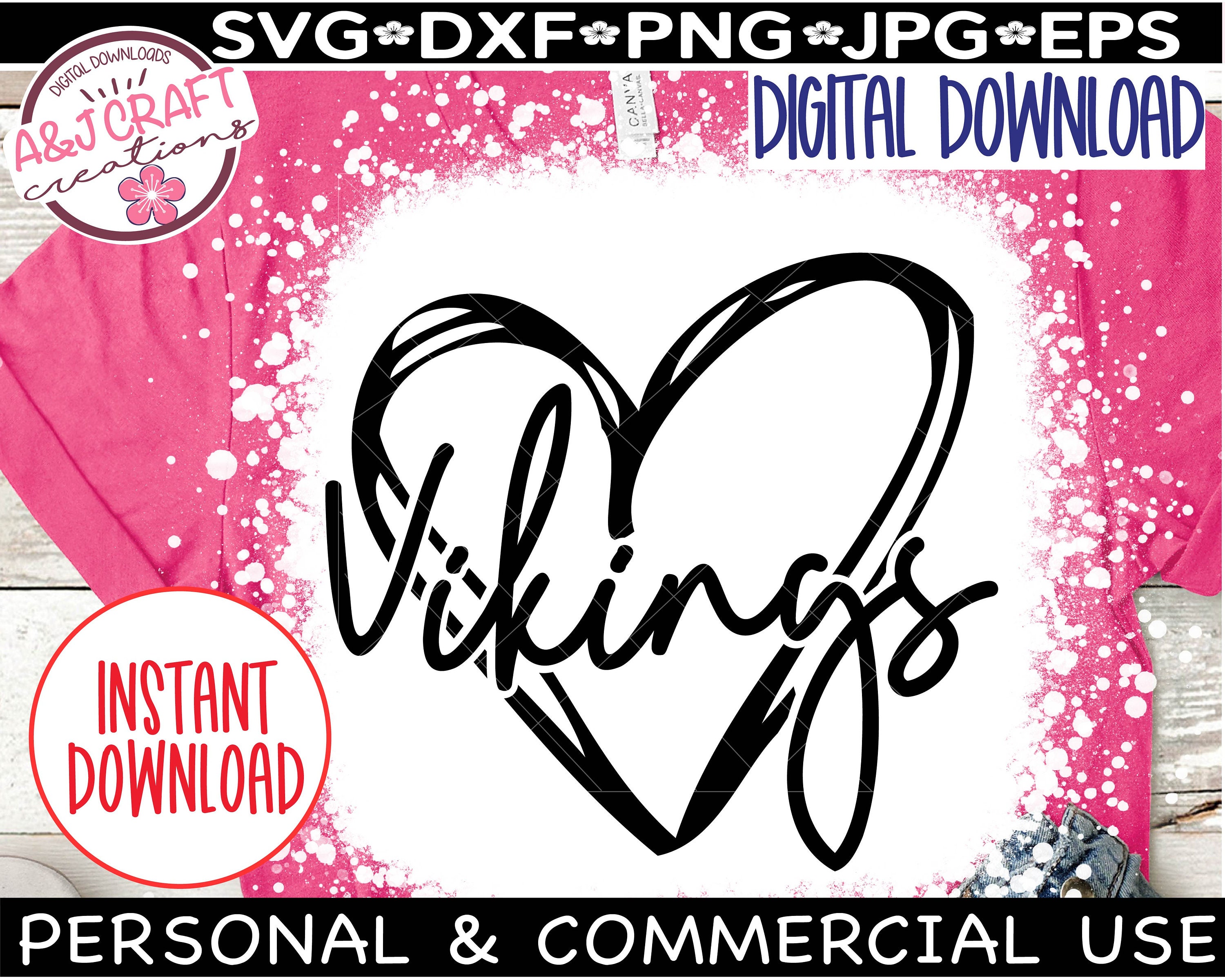 Vikings Heart Svg Vikings SVG Vikings Football Svg Vikings - Etsy