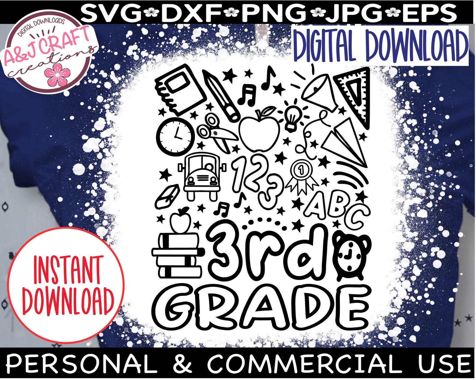 3rd Grade Teacher Svg 3rd Grade Svg Third Grade Svg Third - Etsy