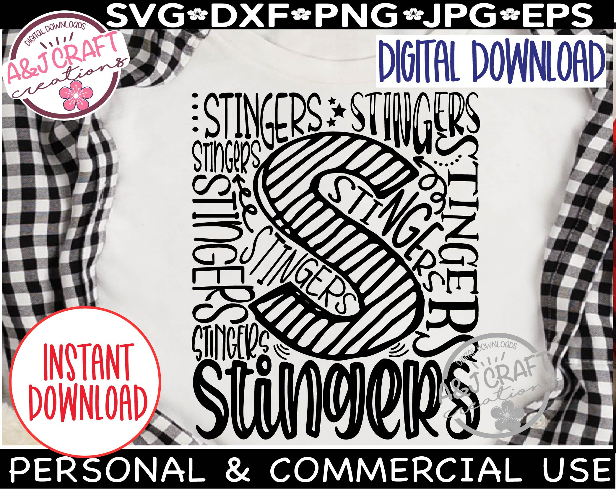 Stingers SVG, Stingers Typography Svg, Stingers Baseball, Stingers Team ...