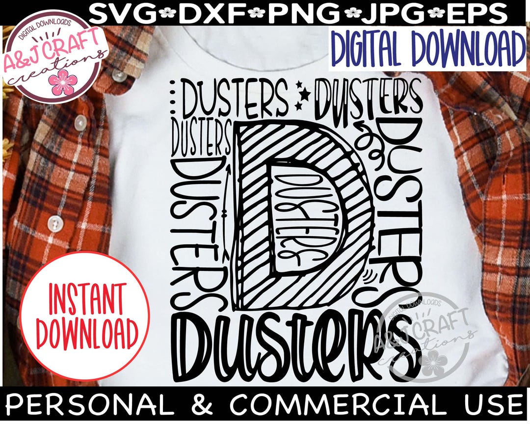 Dusters SVG, Dusters Football, Dusters Volleyball, Typography Svg ...