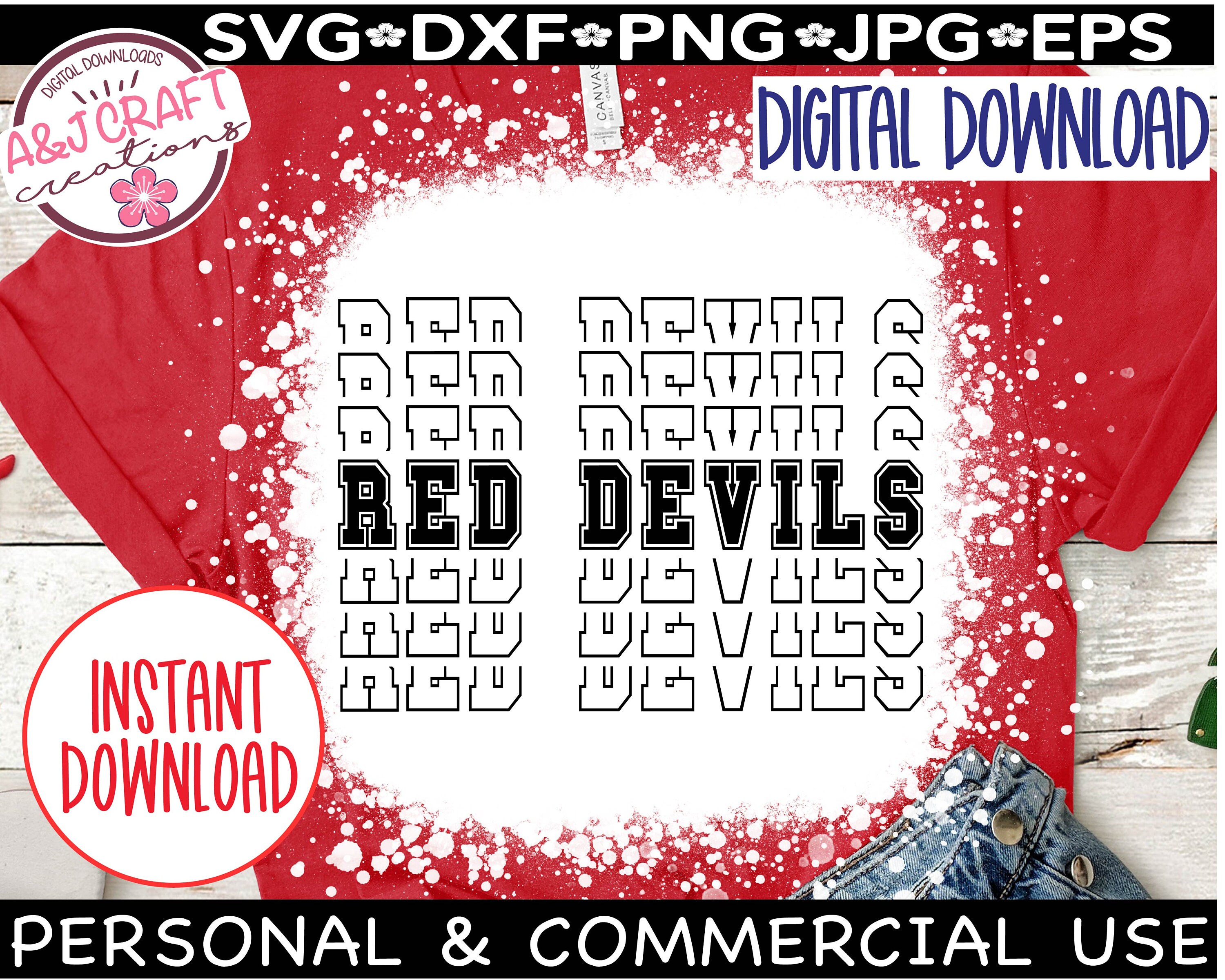 RED DEVILS SVG Red Devils Football Svg Red Devils Cheer Svg - Etsy UK