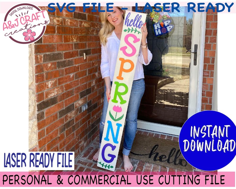 Spring and Summer Porch Signs SVG Digital Download Double - Etsy