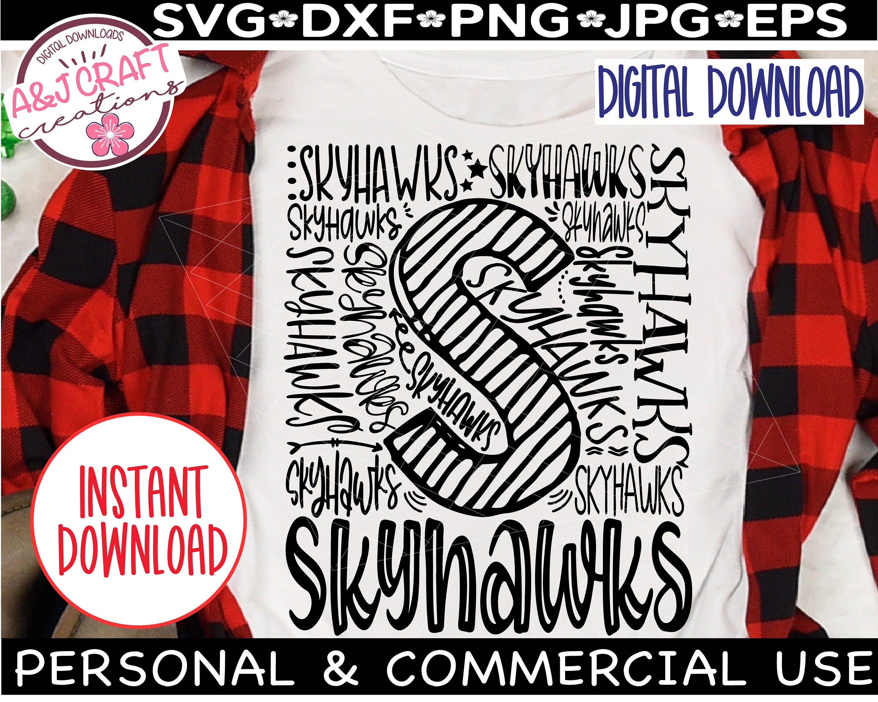 Skyhawks Svg Skyhawks Typography Skyhawks Sublimation - Etsy