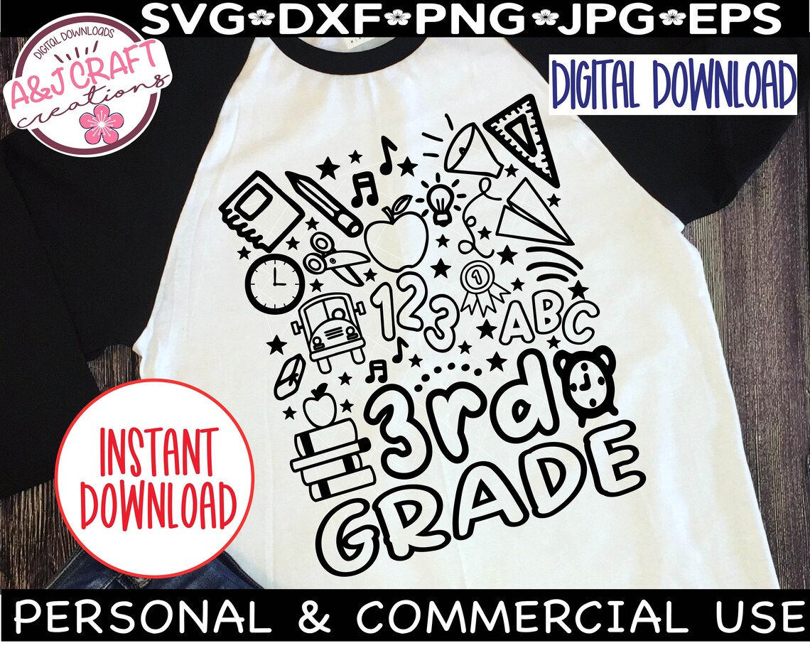 3rd Grade Teacher Svg 3rd Grade Svg Third Grade Svg Third - Etsy