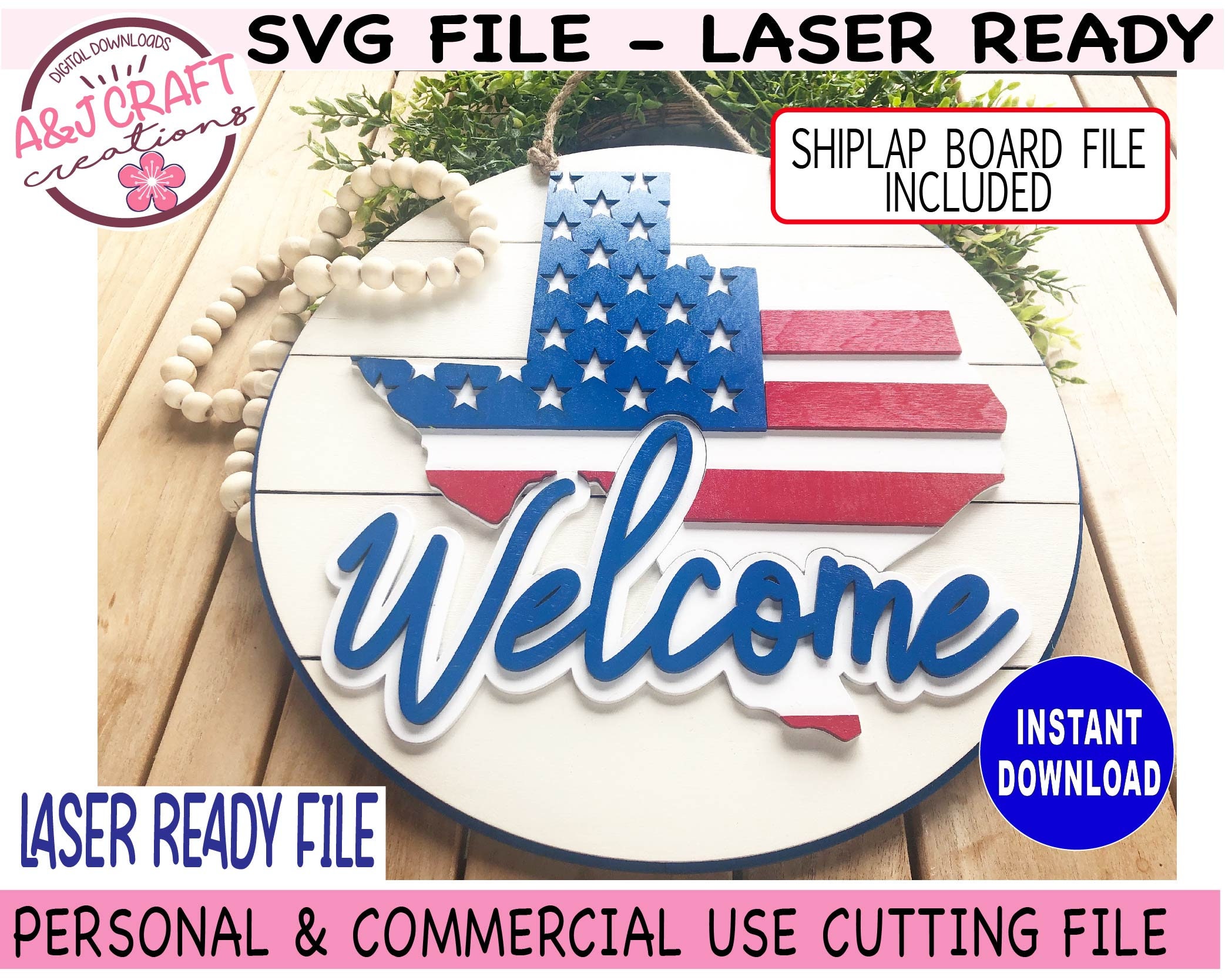 TEXAS Welcome Sign svg Laser Ready Svg Patriotic Welcome | Etsy