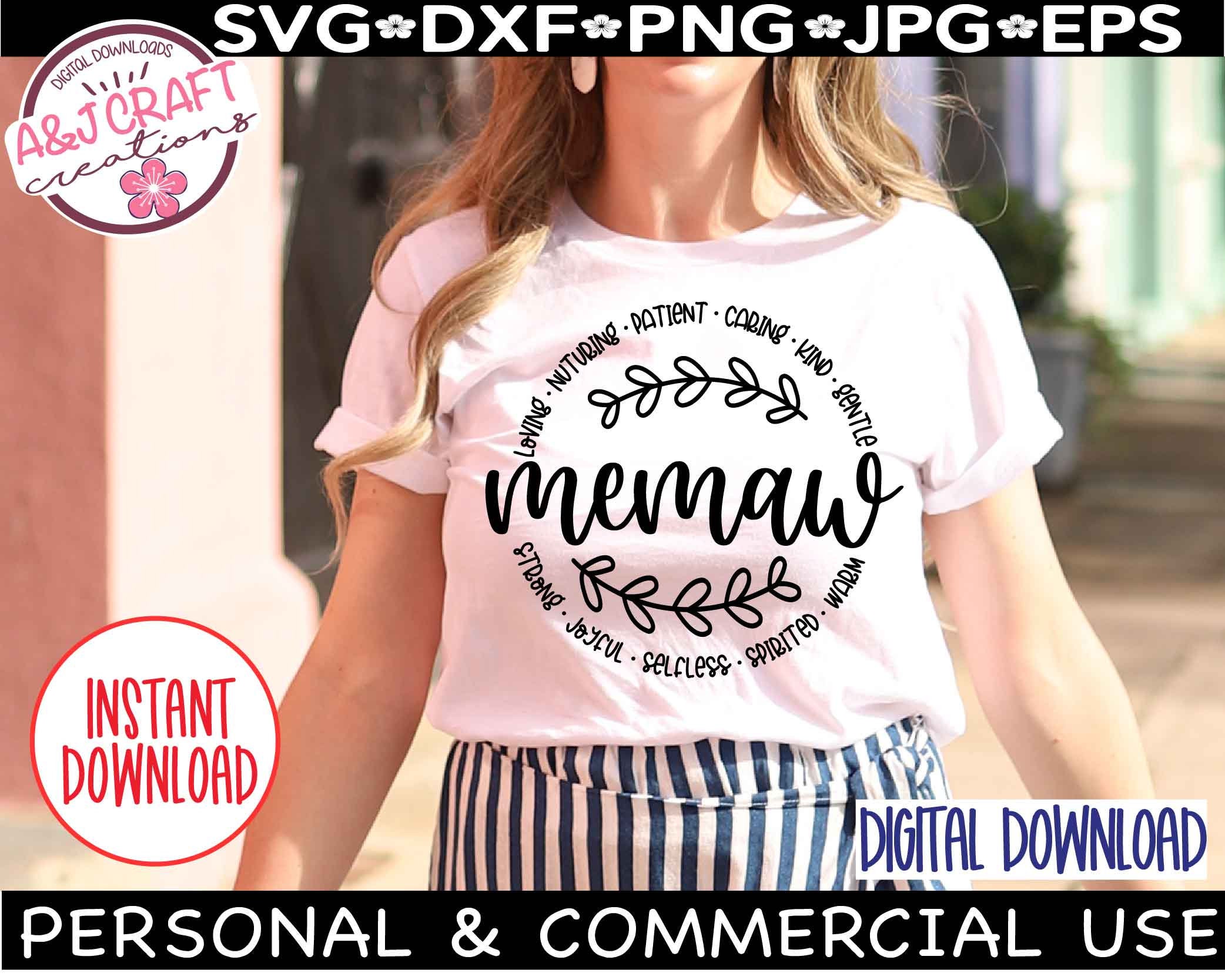 Memaw Svg Grandma Svg Best Grandma Svg Grandma Mothers Day - Etsy