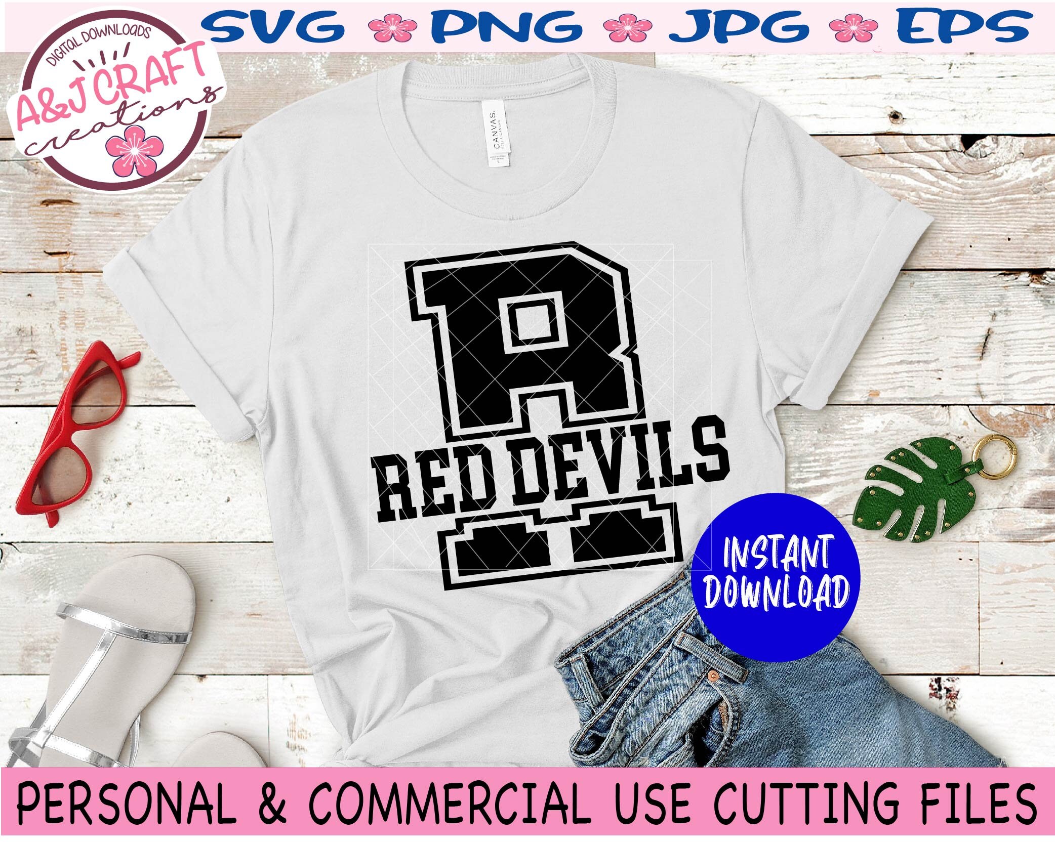 RED DEVILS SVG Red Devils Football svg Red Devils Cheer svg | Etsy