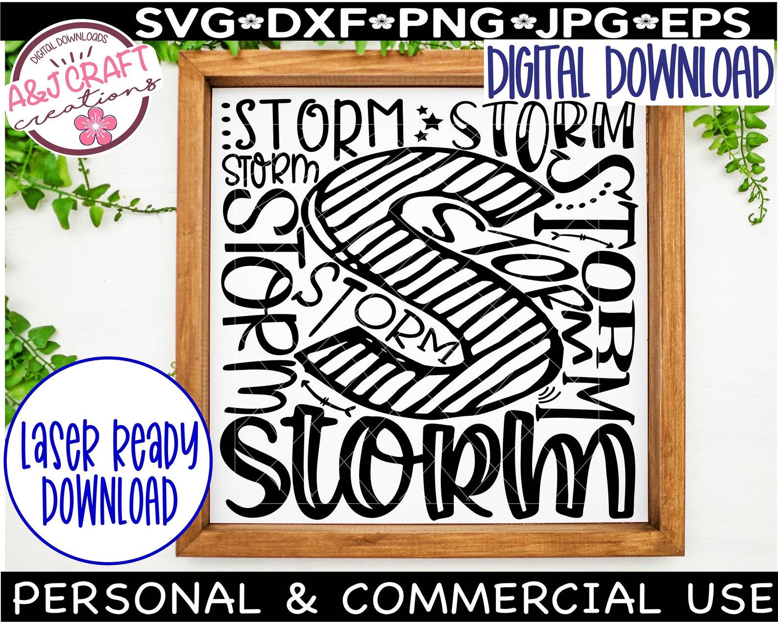 Storm SVG Storm Typography Svg Storm Football Svg Storm - Etsy