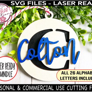 Family Name Ornament SVG Bundle, Child Name Ornament Svg, Teacher Name ...