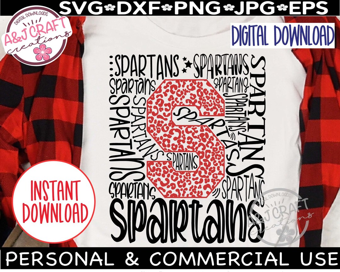 Spartans SVG, School Spirit Shirt Design, Football Cheer Volleyball SVG ...