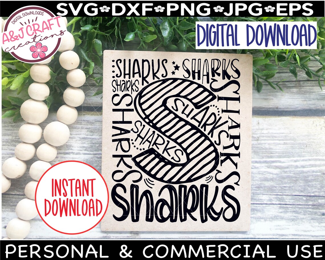 Sharks SVG, Sharks Football Svg, Sharks Volleyball Png, Sharks Baseball ...