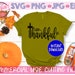 Thankful SVG, Thankful With Cross SVG, Thankful Cross SVG, Thanksgiving ...