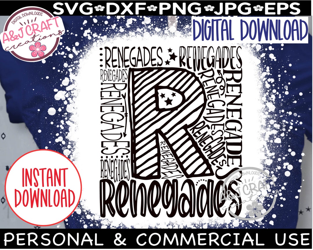 Renegades SVG, Renegades Typography, Renegades Football Svg, Renegades ...