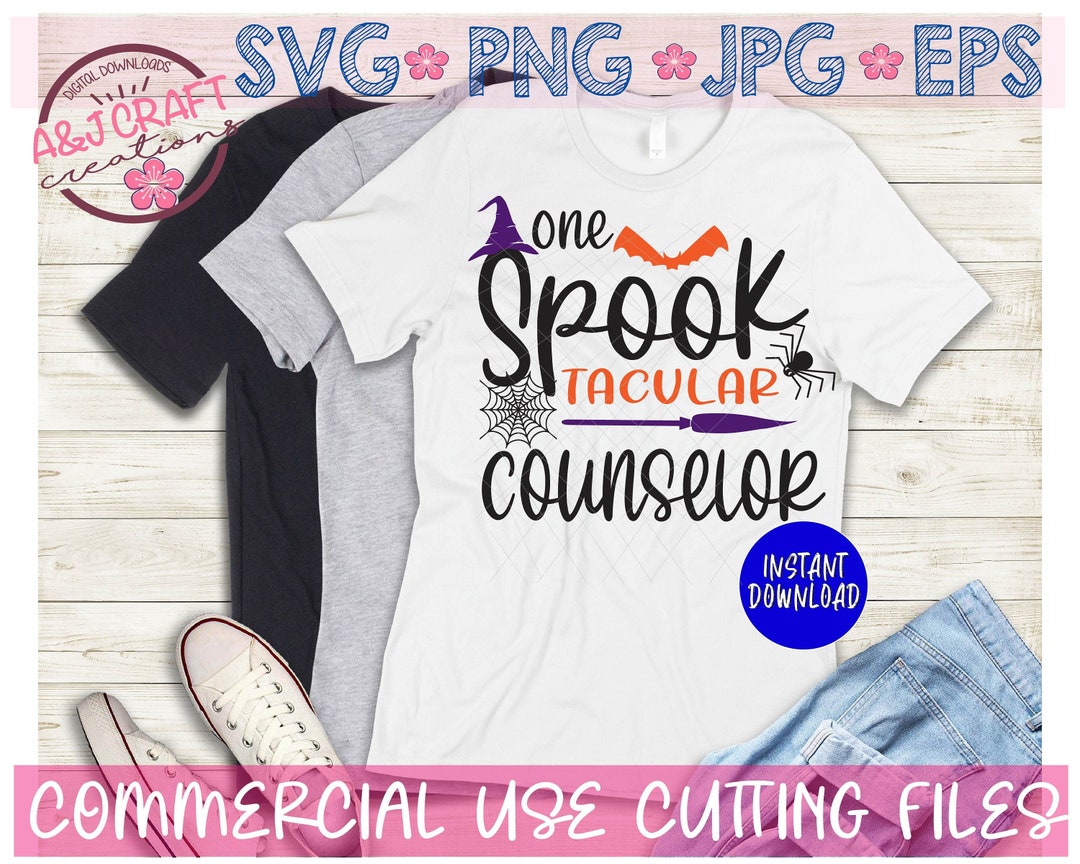 One Spooktacular Counselor SVG File PNG Spooky Svg - Etsy