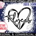 Flyers Heart Typography SVG, School Mascot Spirit Wear (digital ...