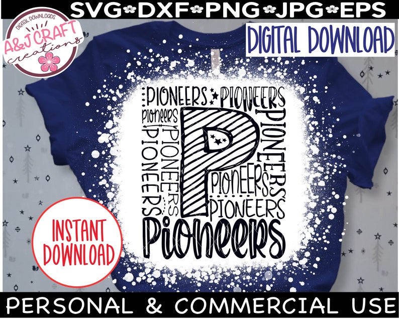 Pioneers SVG, Pioneers Football Svg, Pioneers Baseball Svg, Typography ...