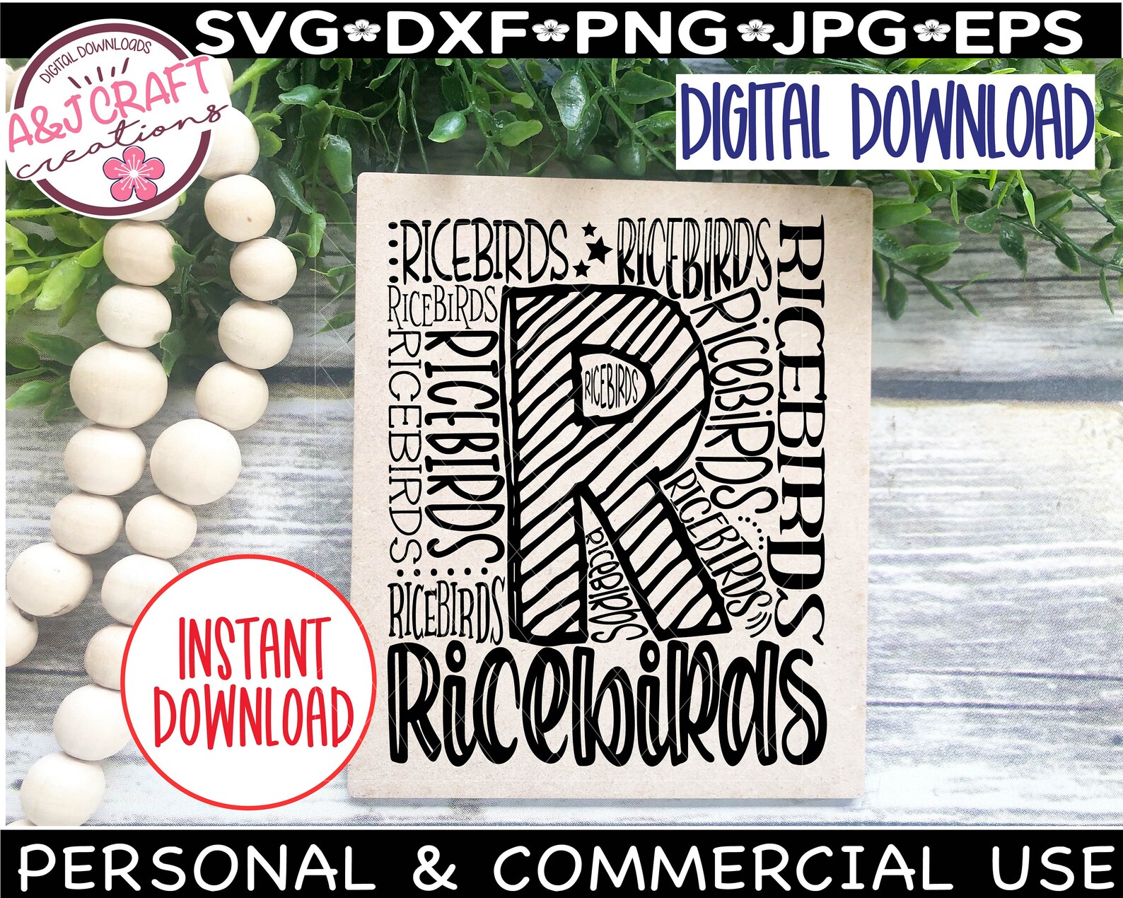RICEBIRDS Typography SVG Ricebirds Football Svg Ricebirds - Etsy