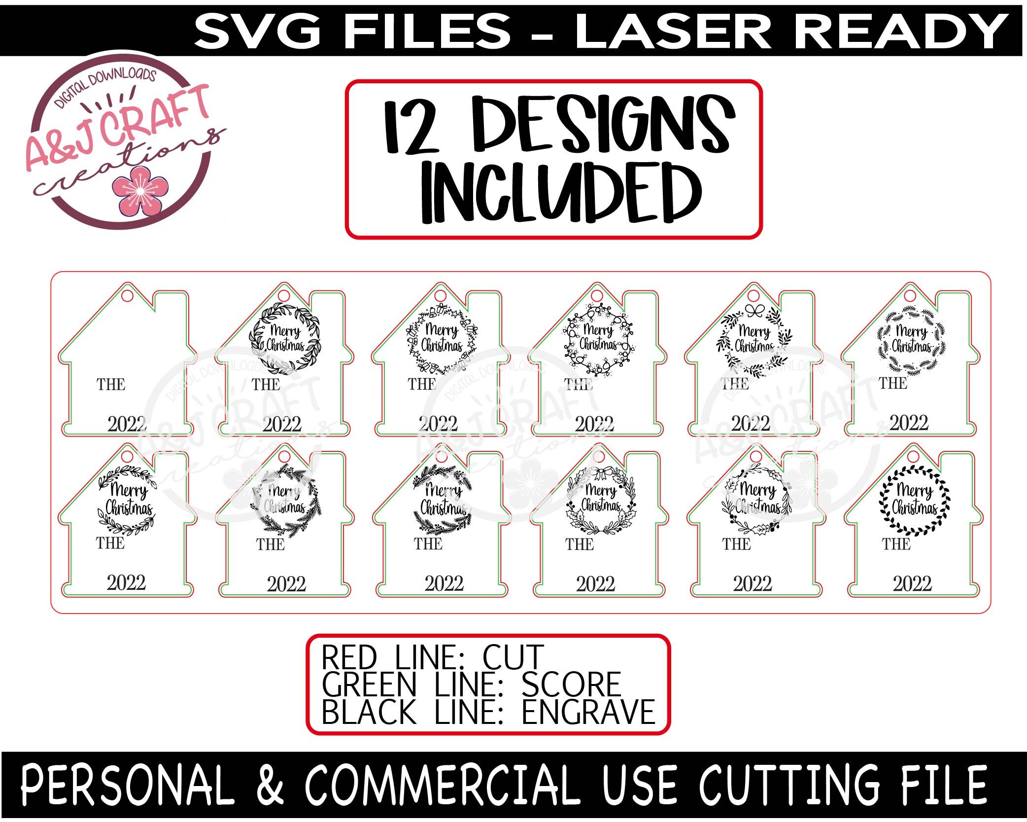 Family Home Christmas Ornament SVG BUNDLE Realtor Closing - Etsy