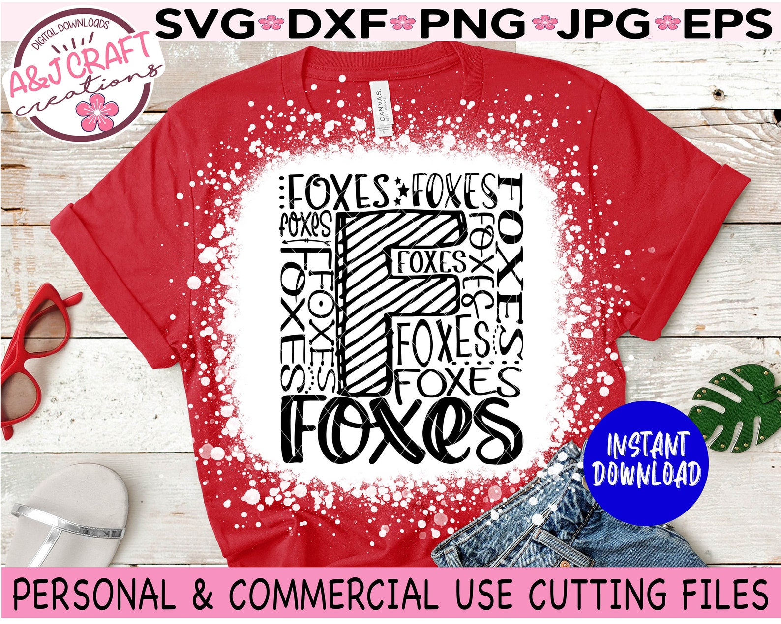 FOXES Typography SVG Foxes Football Svg Foxes Fan Png | Etsy
