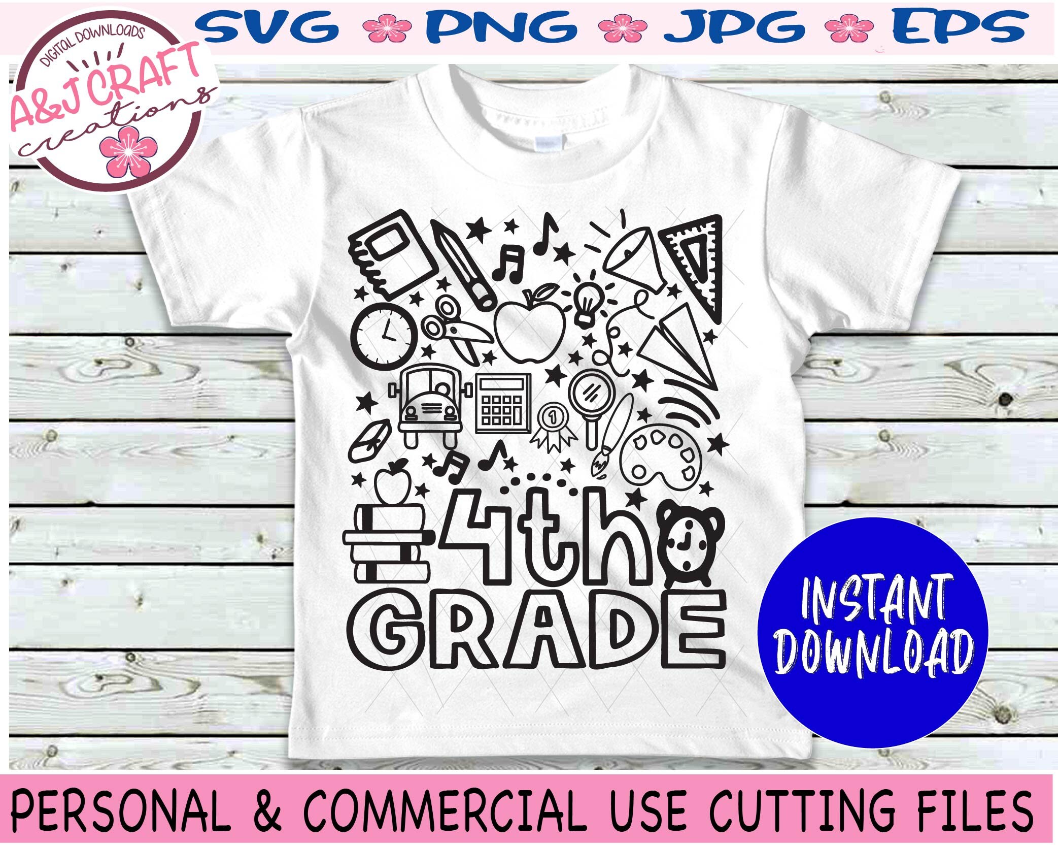 4th Grade Teacher Svg 4th Grade Svg Fourth Grade Svg Fourth | Etsy