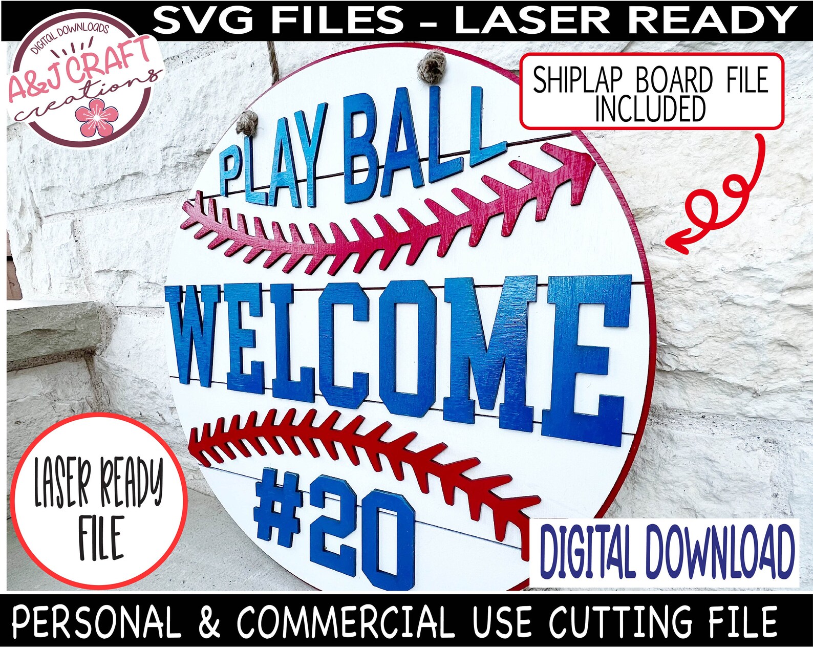 Baseball Softball Door Sign Svg Baseball Door Hanger - Etsy