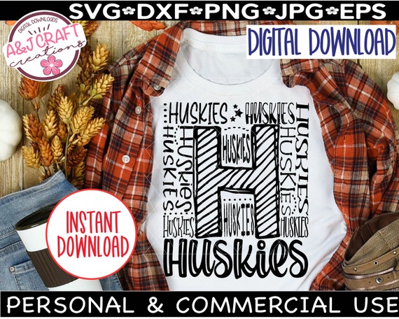 HUSKIES SVG Huskies Football Svg Huskies Typography Svg - Etsy