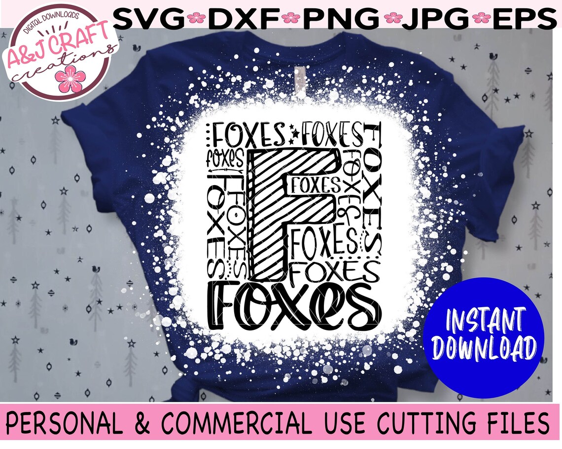 FOXES Typography SVG Foxes Football Svg Foxes Fan Png | Etsy