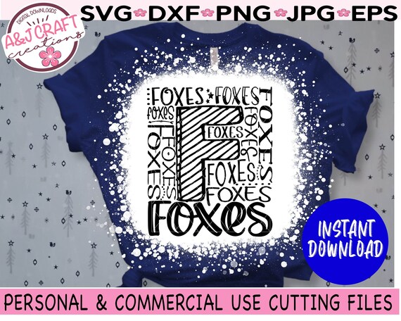 FOXES Typography SVG Foxes Football Svg Foxes Fan Png | Etsy