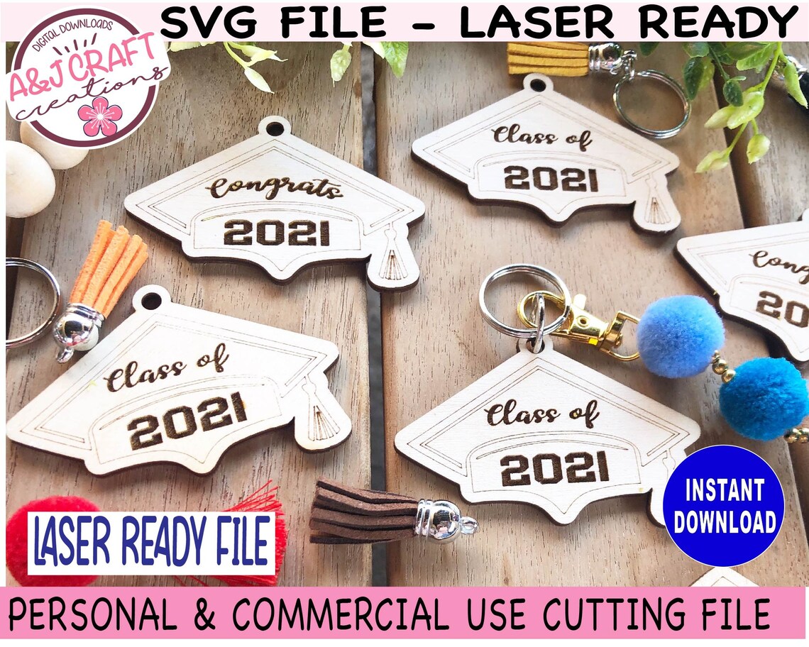 Graduation Keychain File Graduation Hat svg Graduation Hat | Etsy