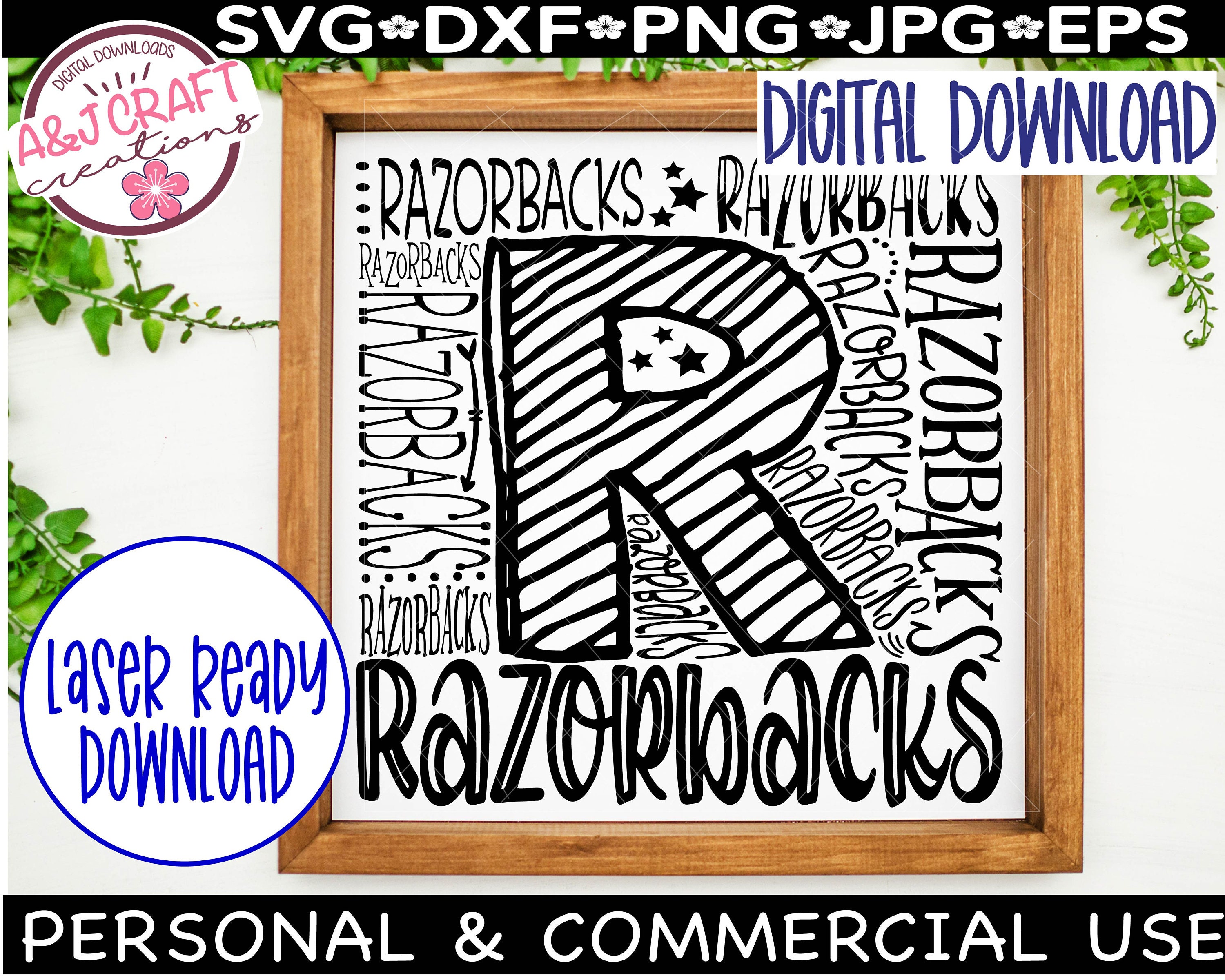 RAZORBACKS SVG Razorback Typography Svg Razorback - Etsy