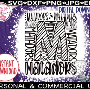 Matadors SVG, Matadors Typography, Matadors Football Svg, Matadors ...