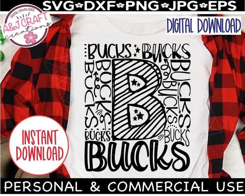 BUCKS SVG Bucks Basketball Svg Bucks Baseball Svg Bucks - Etsy