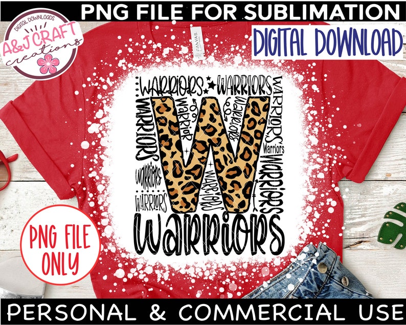 WARRIORS Leopard Print PNG Warriors Sublimation Warriors | Etsy