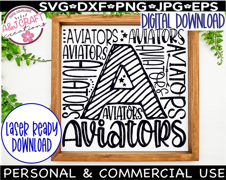 AVIATORS SVG Aviators Png Aviators Wall Art Typography Svg - Etsy