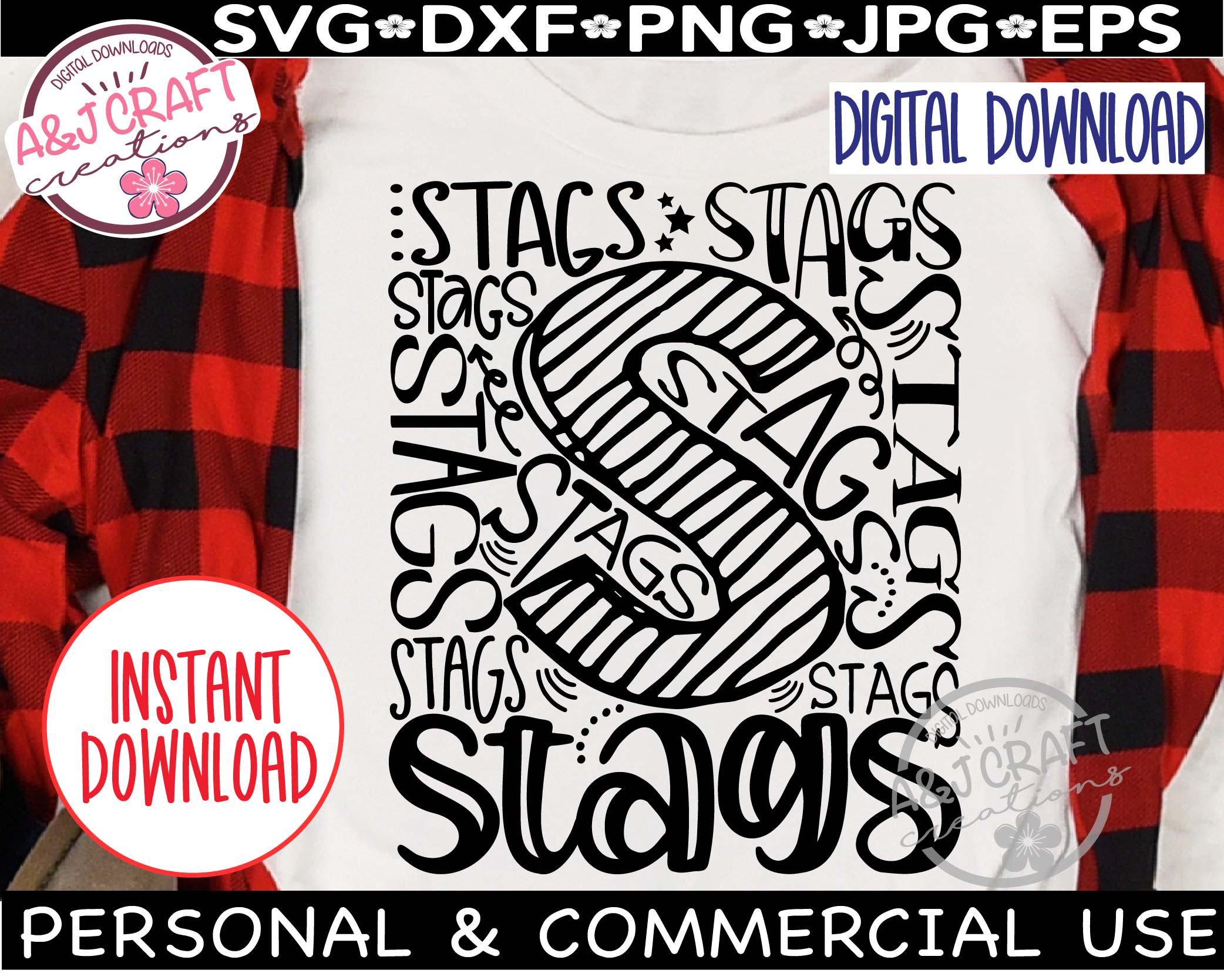 Stags SVG, Stags Football Svg, Stags Baseball Svg, Stags Typography Svg ...