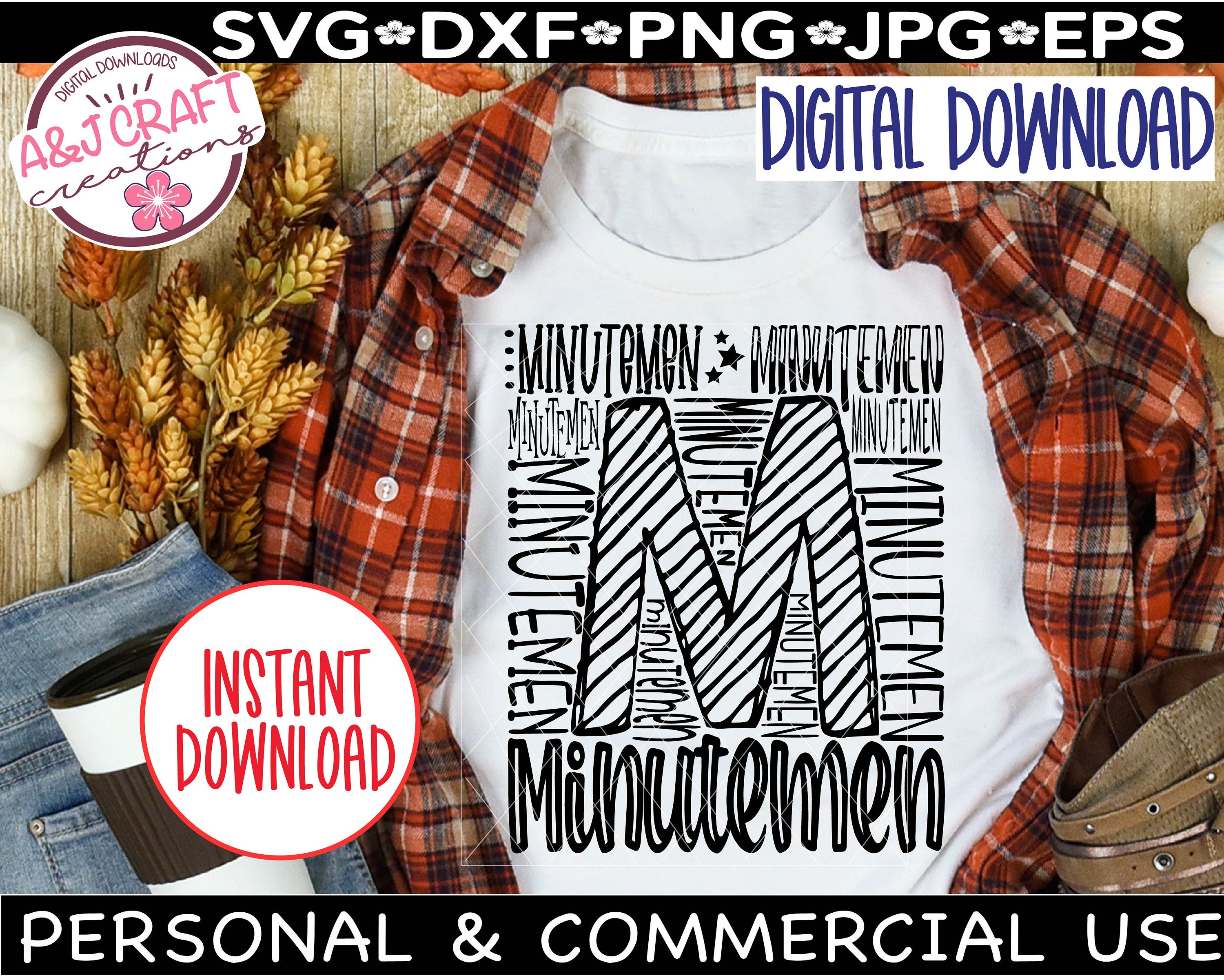 MINUTEMEN SVG Minutemen Football Svg Typography Svg - Etsy