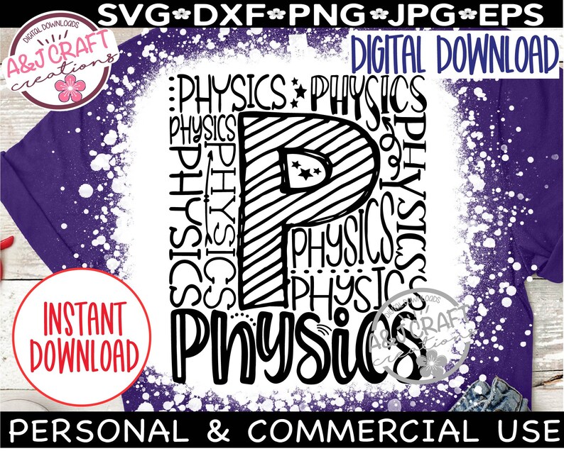 Physics Svg, Physics Typography Svg, Physics Teacher Svg, Physics Sublimation, Physics Squad ...