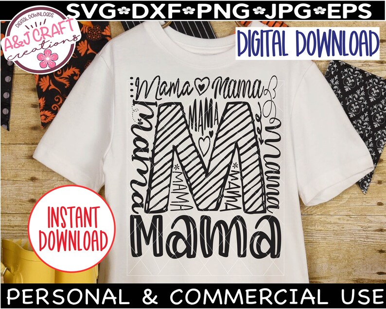 Mama SVG, Word Art Svg, Typography Svg, Mimi Svg, Blessed Mimi Svg ...