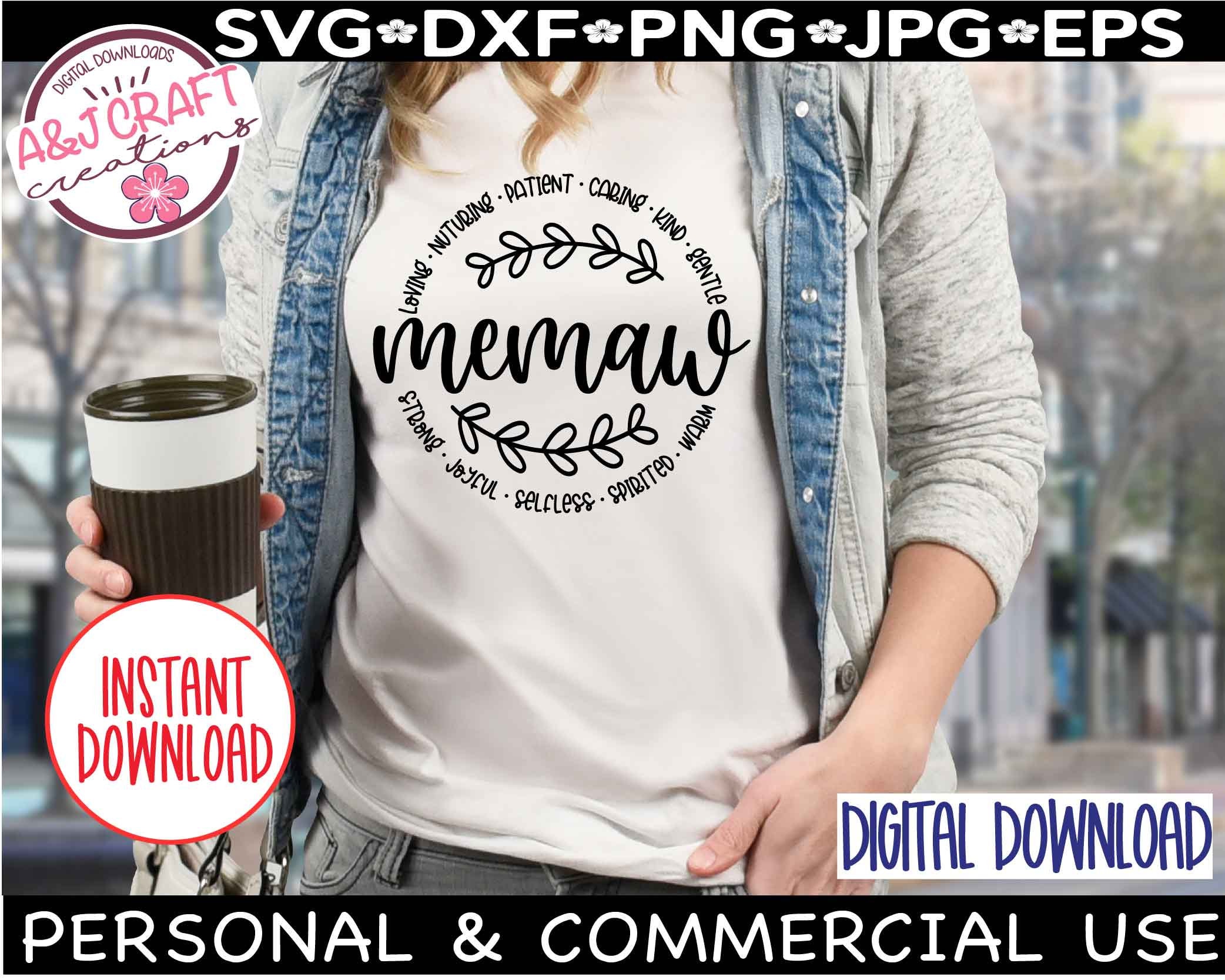 Memaw Svg Grandma Svg Best Grandma Svg Grandma Mothers Day - Etsy