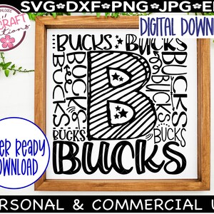 BUCKS SVG, Bucks Basketball Svg, Bucks Baseball Svg, Bucks Mascot Svg ...