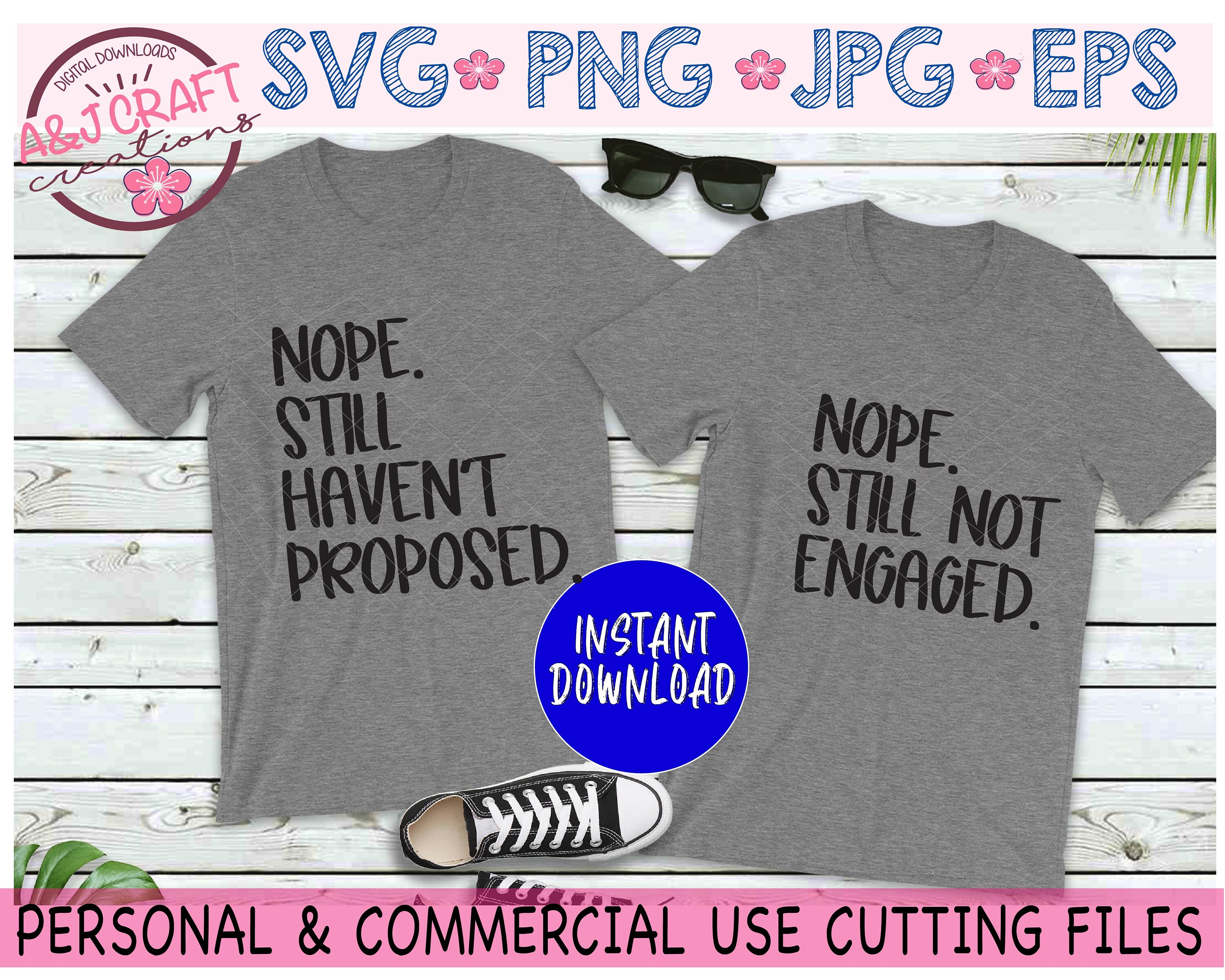 Nope Still Not Engaged Funny Couples Christmas Shirts SVG - Etsy