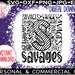 Savages Typography SVG, Savages Football Svg, Savages Team Mascot Svg ...