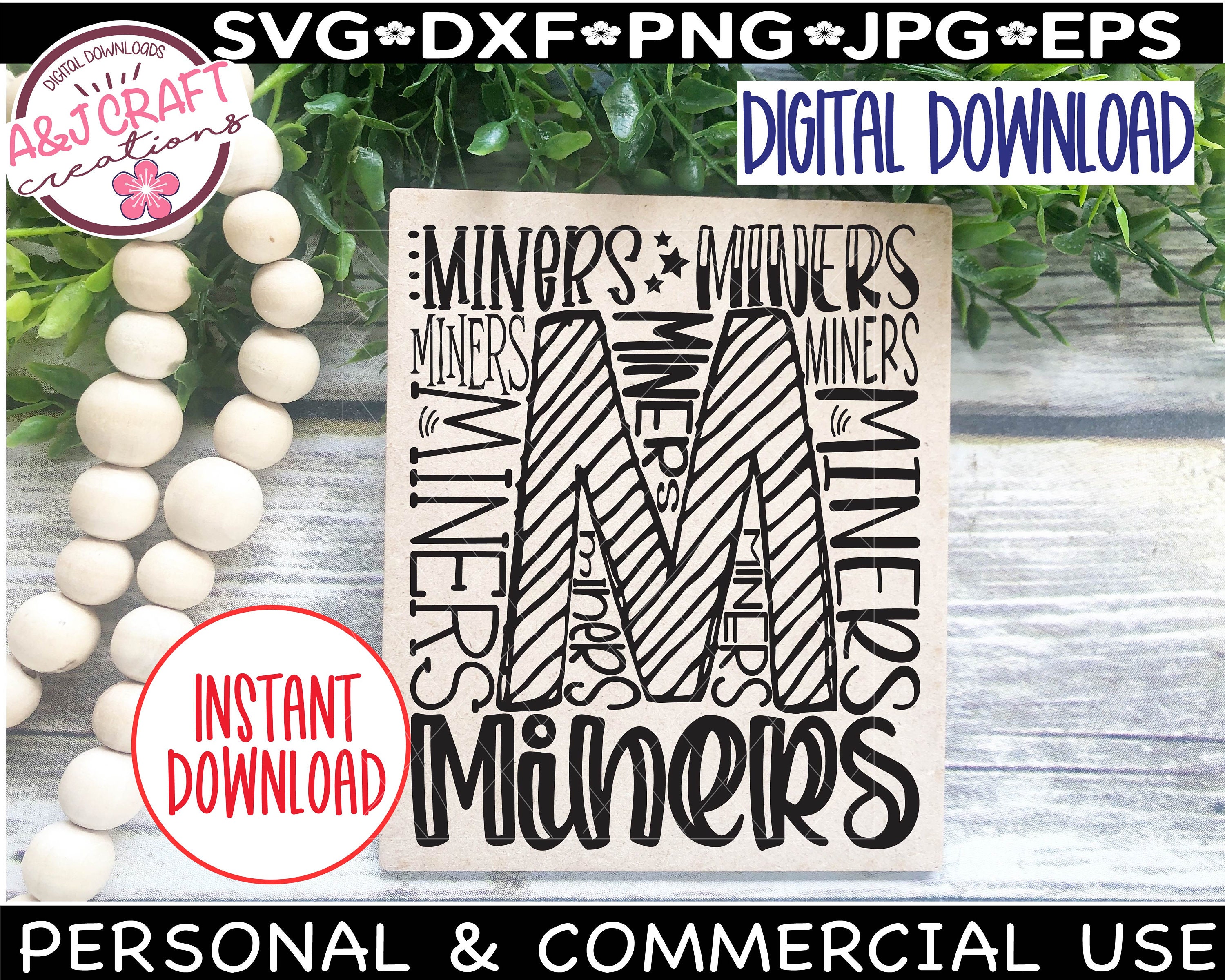 Miners SVG, Miners Football Svg, Miners Mascot Shirt Svg, Miners ...