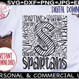 SPARTANS SVG, Spartans Football Svg, Spartans Typography Svg, Spartans ...