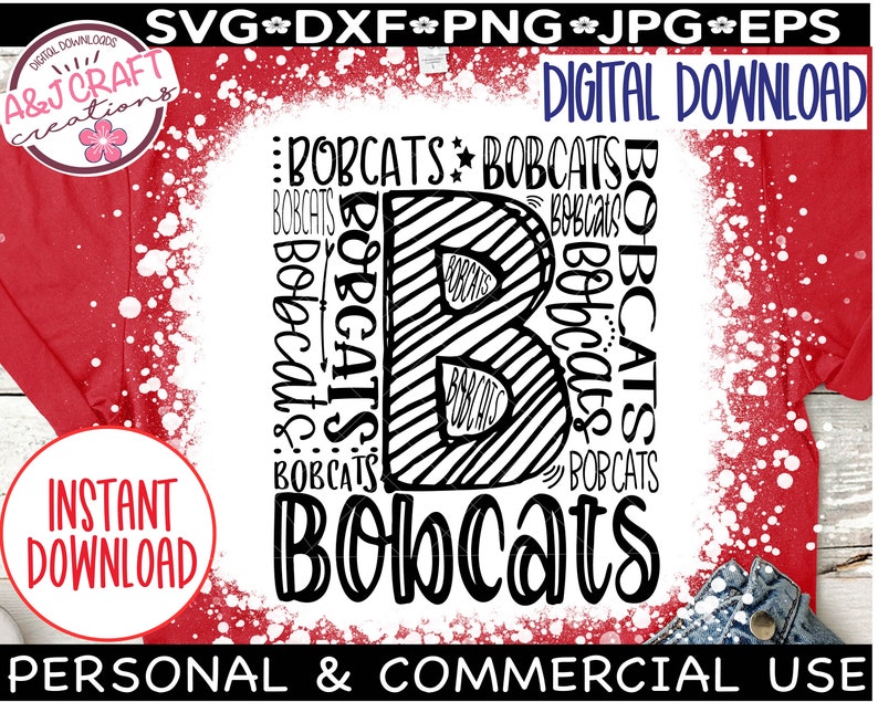 BOBCATS SVG, Bobcats Typography Svg, Bobcats Baseball Svg, Bobcats ...