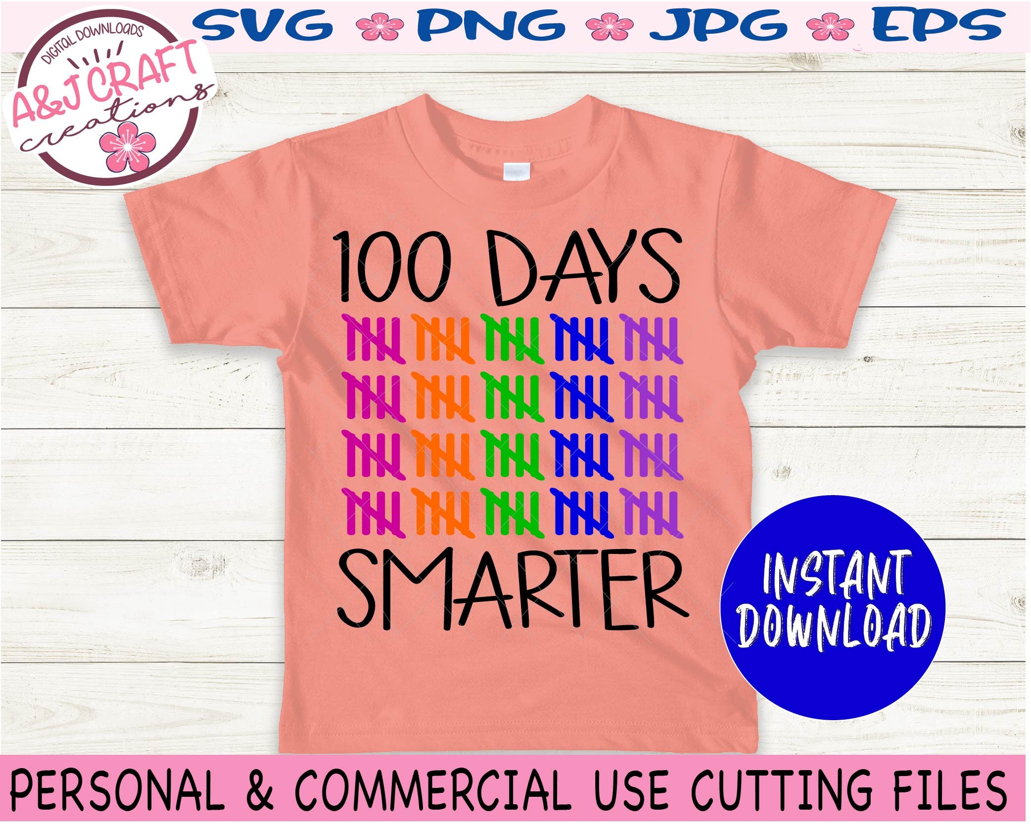 100 Days Smarter Svg 100 Days School Svg 100th Day Of School Etsy