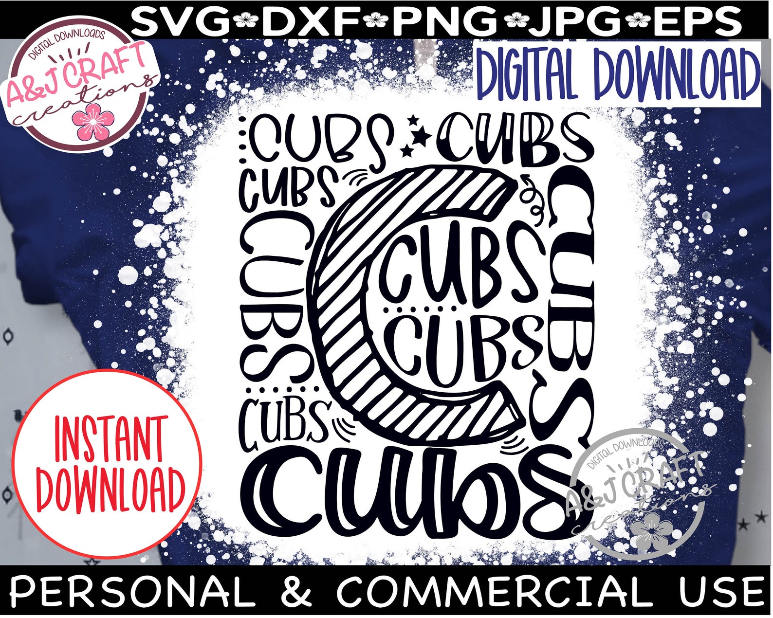 Cubs Typography SVG, Cubs Svg, Cubs Baseball Svg, Cubs Basketball Svg ...