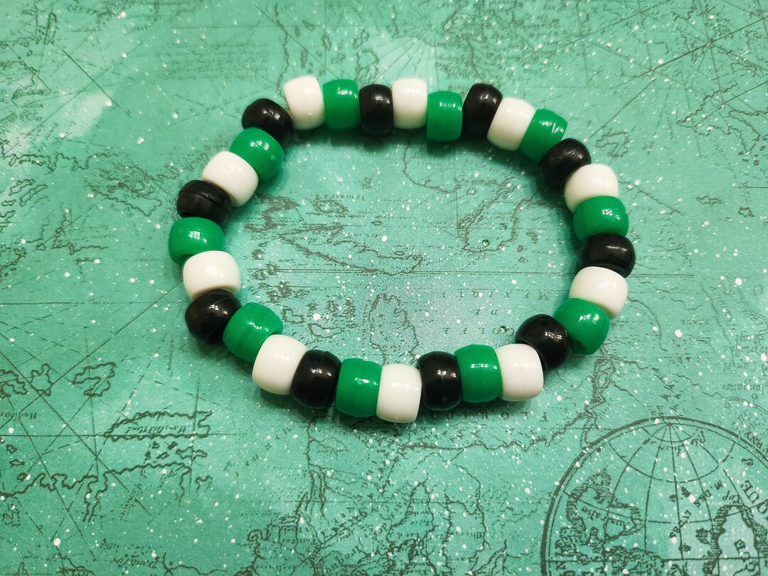 Neutrois Pride Flag Kandi Pony Bead Bracelet - Etsy