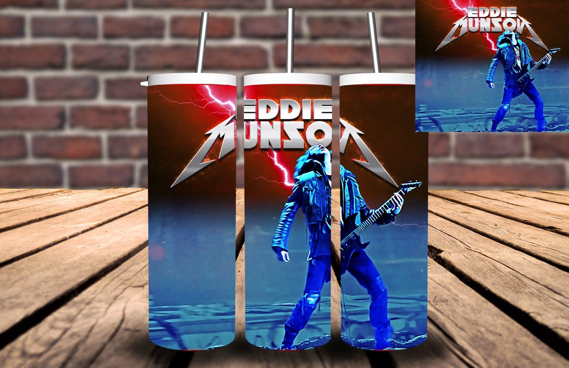 Stranger Things, Eddie, Tumbler Wrap, PNG, Straight 20oz, Sublimation ...
